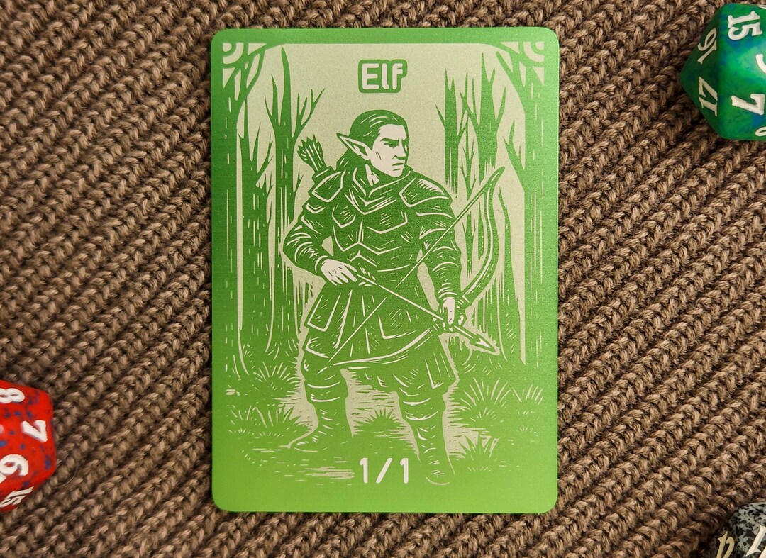 Metal Elf Token | Elf Counter for Commander EDH | Magic: the Gathering ...