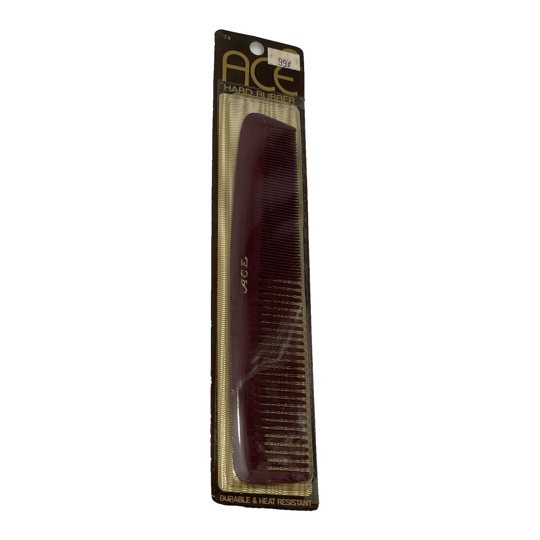 Vintage 70s Ace Hard Rubber Comb, Made in USA, Sealed - Etsy