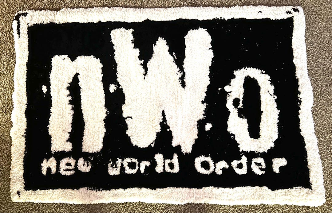 N.W.O. New World Order Black and White Wrestling Rug - Etsy
