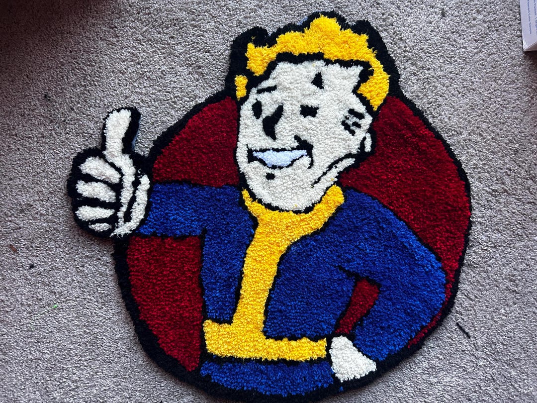 Fallout Radioactive Thumbs up Rug - Etsy
