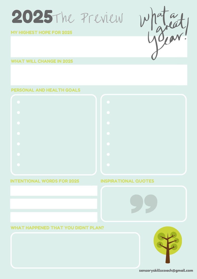 2025 Printable Goal Plans - 5 Pages - Includes Goal Plans and Faith ...