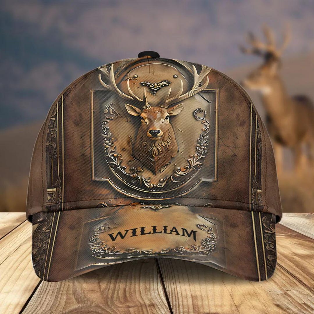 Personalized Deer Hunting Baseball Cap, Wild Deer Classic Hat for Men ...