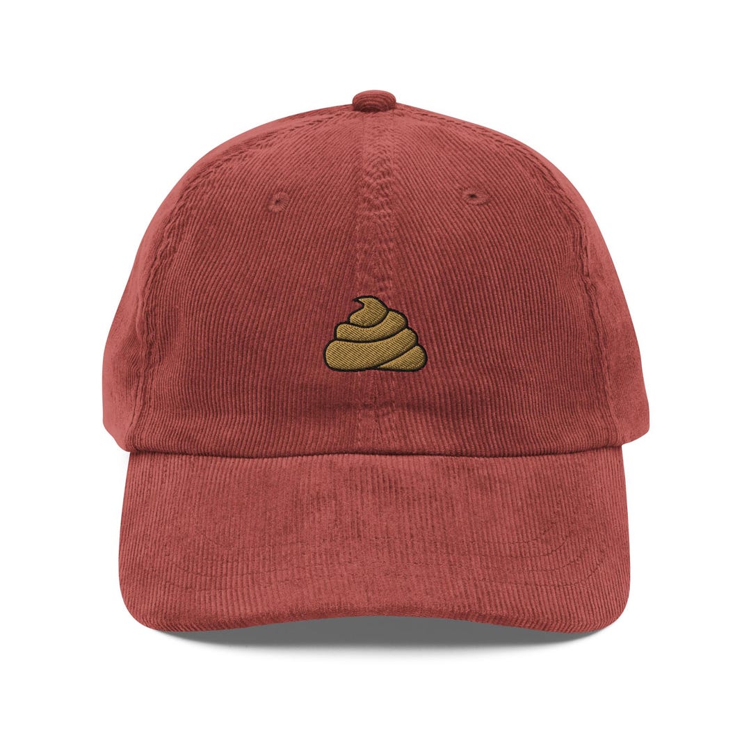 Poop Emoji Embroidered Dad Hat | Funny & Playful Adjustable Baseball ...