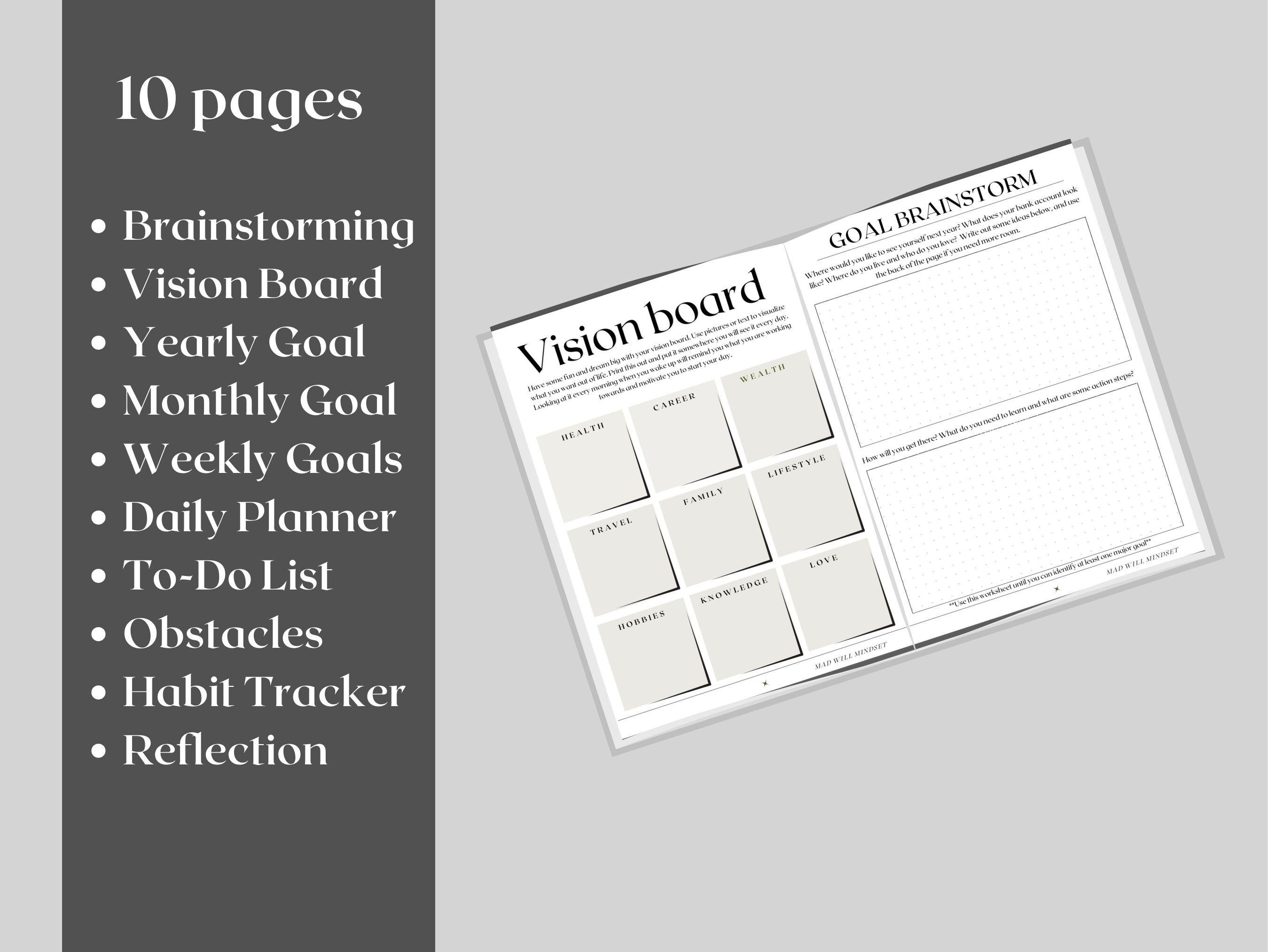 2025 Goal Planner| Habit Tracker| Productivity Journal | ADHD Goal ...