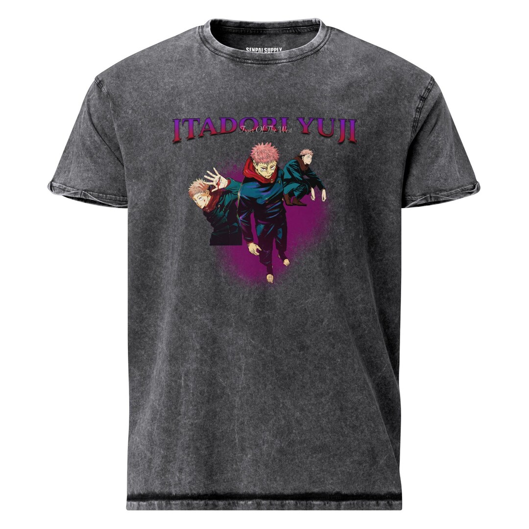 Denim T-shirt Yuji Itadori Anime T-shirt, Anime T-shirt, Graphic Anime ...