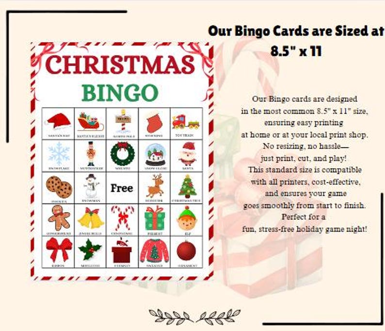 Christmas Bingo Printable 30 Unique Cards for Holiday Fun & Festive ...