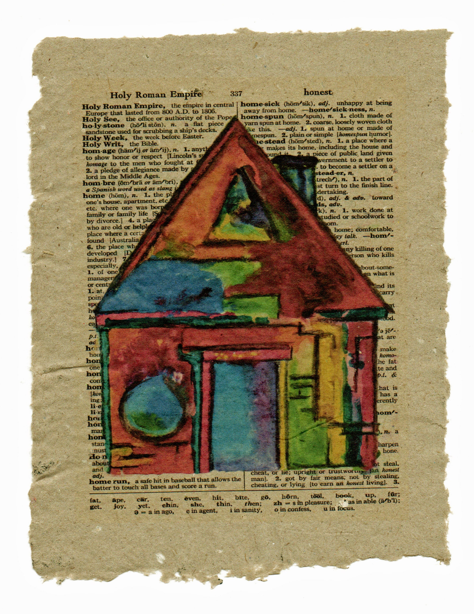 Home Sweet Home on Handmade Paper - Etsy