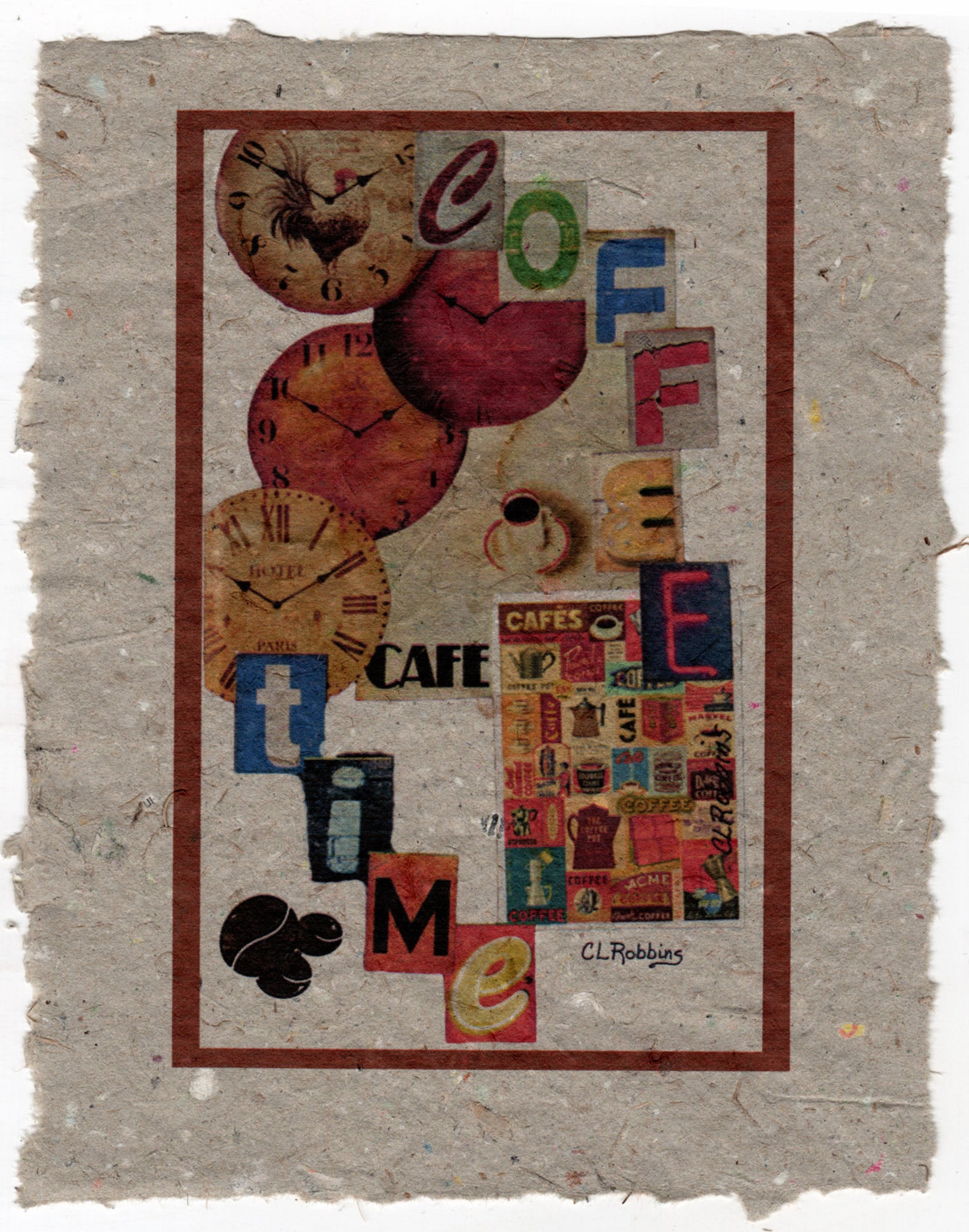 Coffee Time on Handmade Paper - Etsy