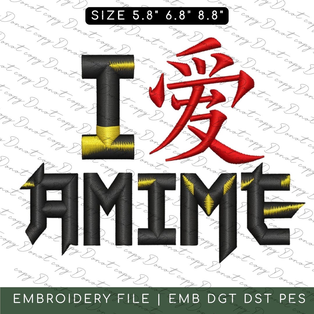 Anime Embroidery Design - Japanese Style Patterns for Shirts, Hoodies ...
