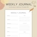 Weekly Journal Printable, Weekly Plan, Planner, Planner Template 2025 ...
