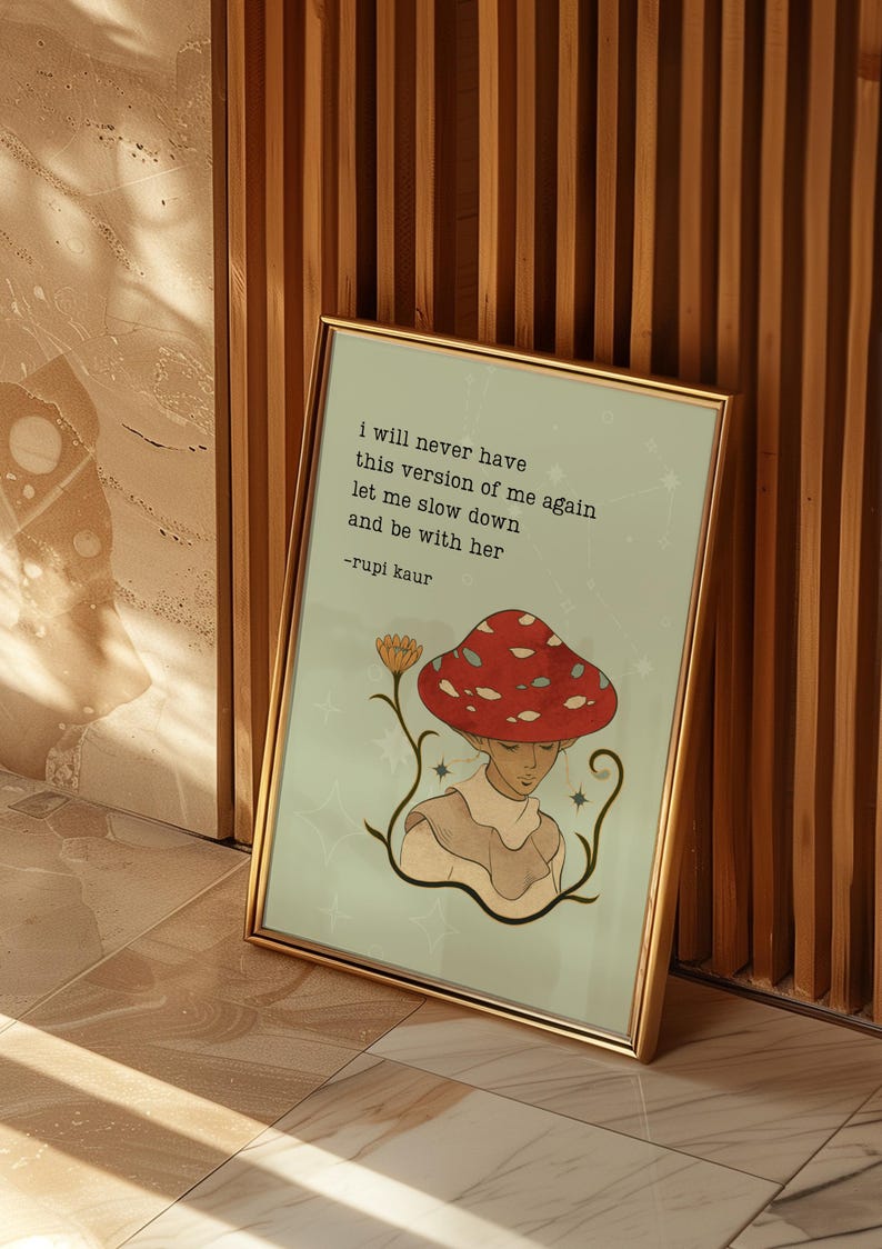 Rupi Kaur Poem Digital Art Print | Inspirational Wall Quote | Whimsical ...