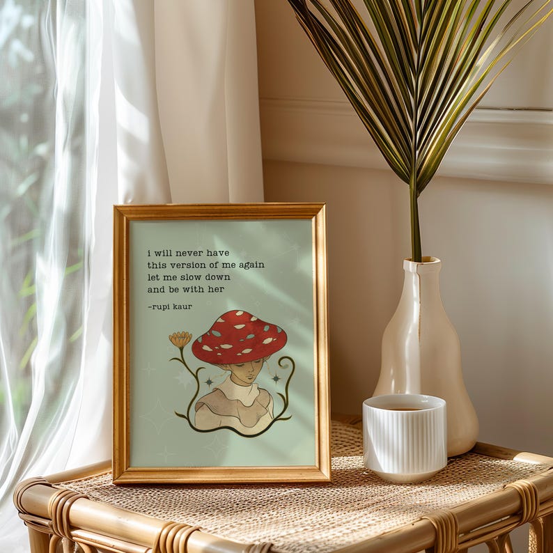 Rupi Kaur Poem Digital Art Print | Inspirational Wall Quote | Whimsical ...