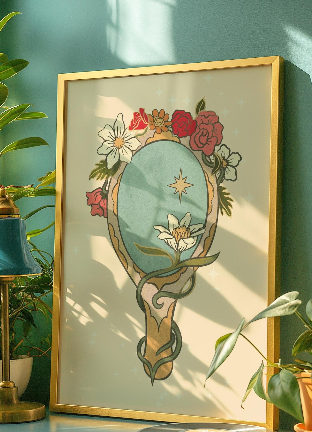 Magical Mirror Digital Art Print | Whimsical Wall Art - Etsy
