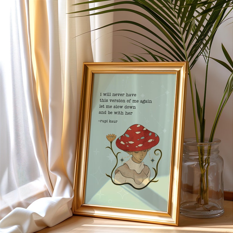 Rupi Kaur Poem Digital Art Print Inspirational Wall Quote Whimsical ...