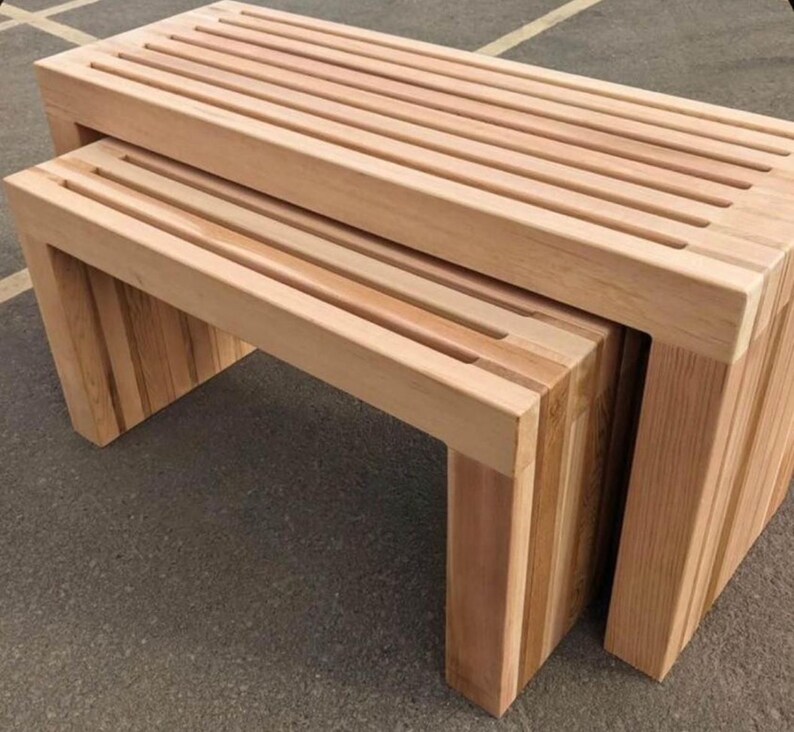 Handcrafted Cedar Bench - Etsy