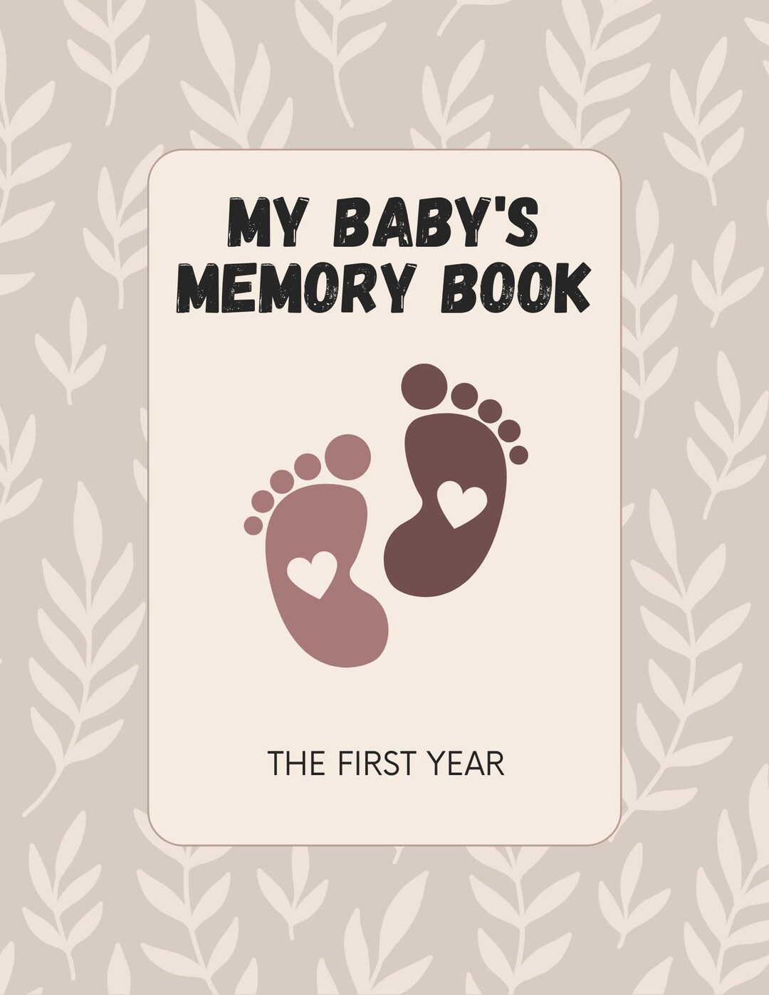 Customizable Printable Baby Book, Baby Memory Book Pages, Baby Book ...