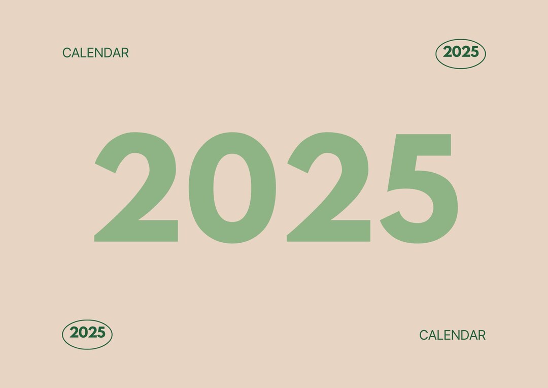 2025 Calendar Bundle, Color of the Year Mocha Mousse Calendar, Sunday ...