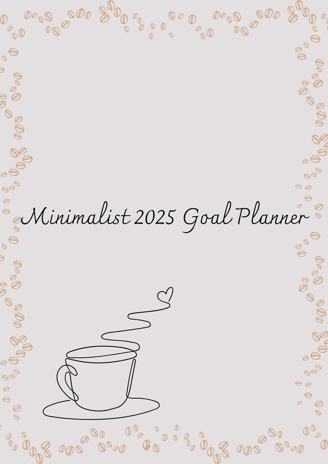 Coffee Themed 2025 Monthly Goal Planner, Monthly To-do-list Tracker, A4 ...