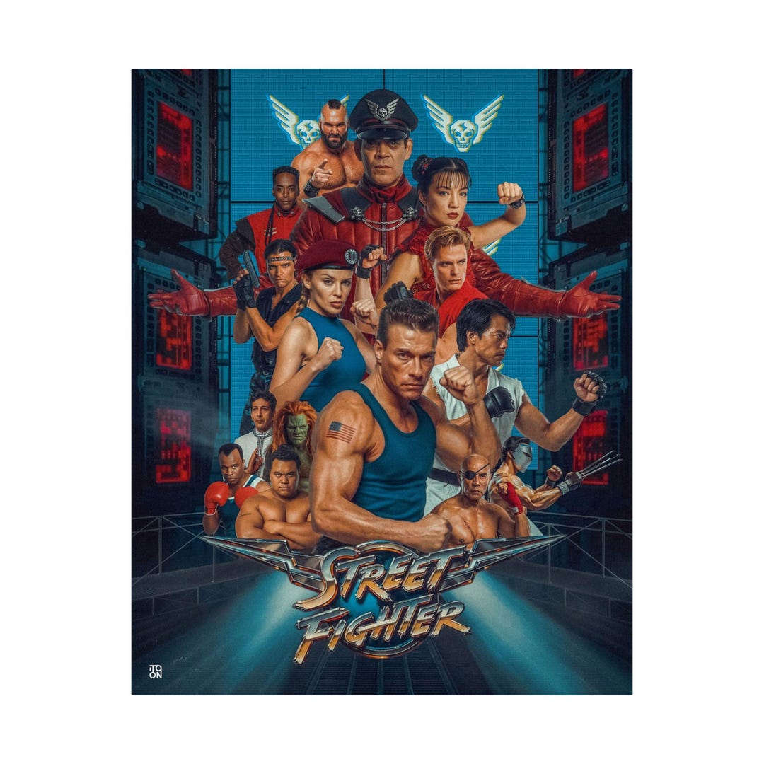 Street Fighter Retro Tribute Print: 90s Movie Poster Style - Etsy