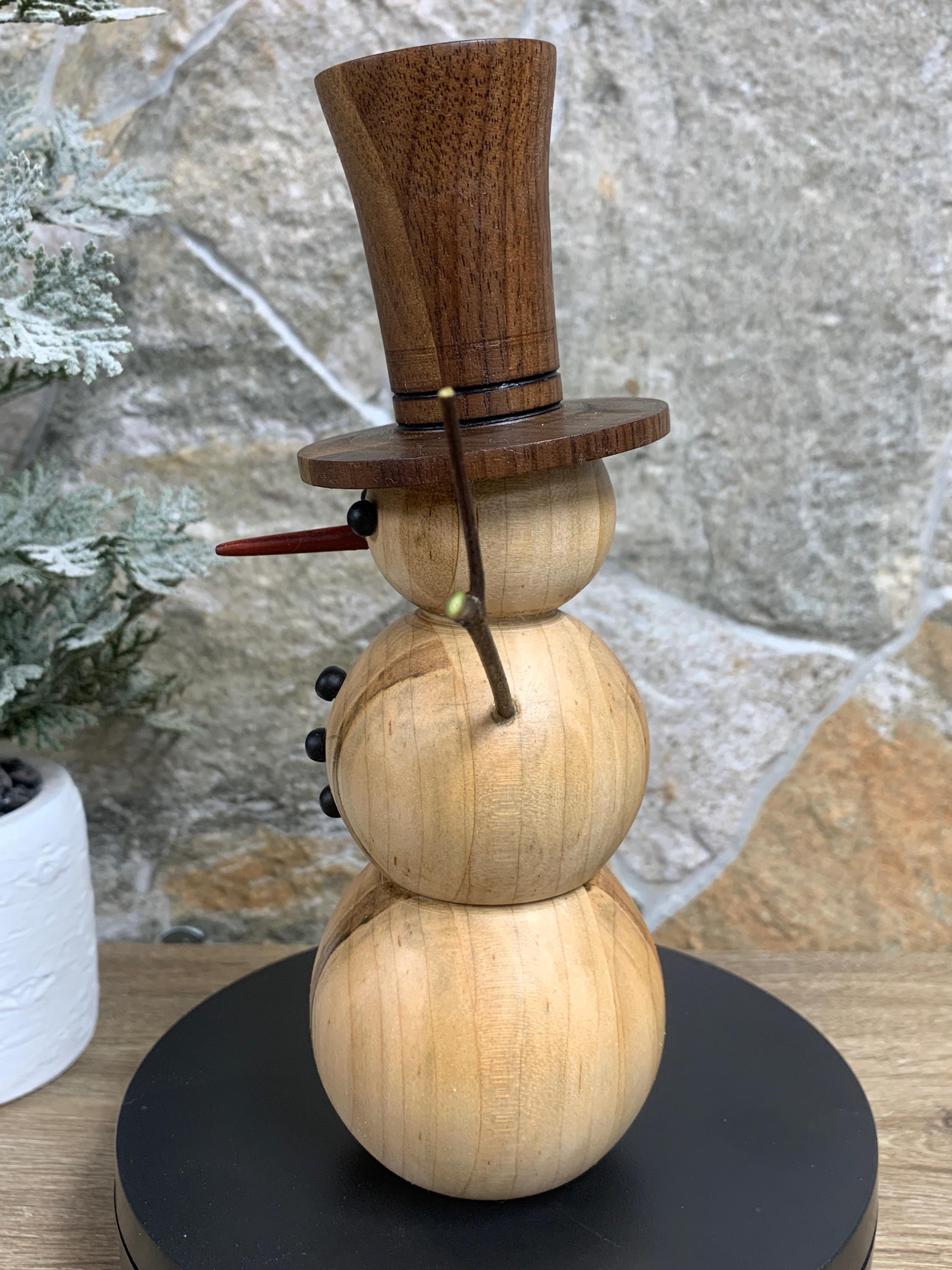 Vintage Spalted Maple Snowman - Etsy