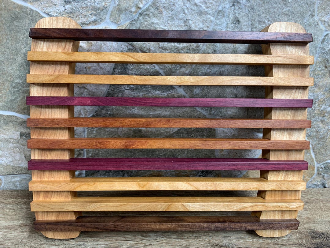 Canary - Curly Cherry - Purpleheart - Walnut - Bloodwood Trivet - Etsy