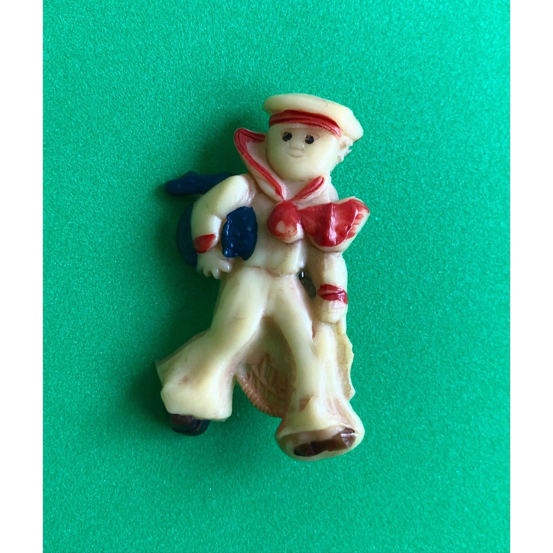 Vintage 1940s Cracker Jack Sailor Celluloid Pin - Etsy