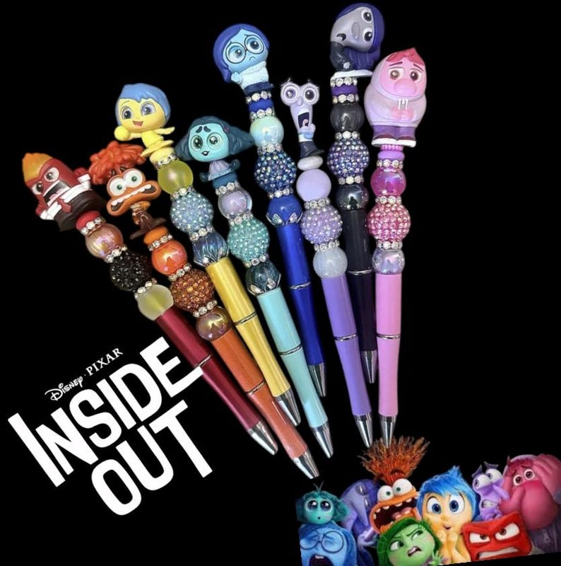 Inside Out Inspired Custom Beaded Pens, Gifts, Thank You Gift, Stocking ...
