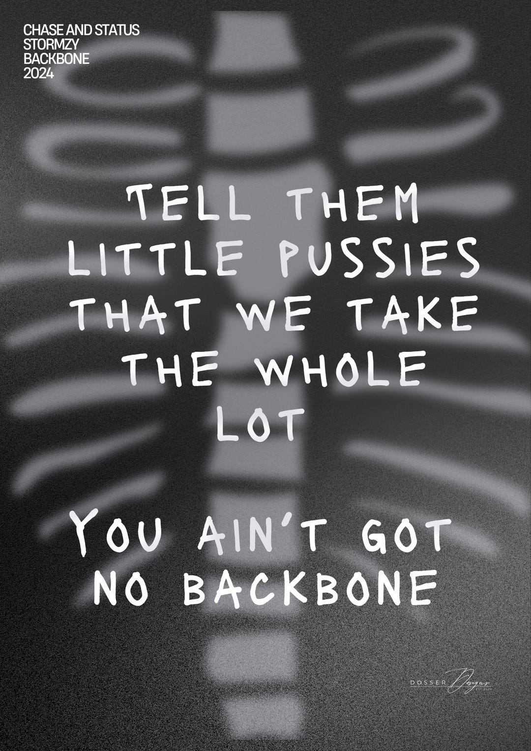 Backbone Lyric Art Print Chase and Status & Stormzy Digital Download ...