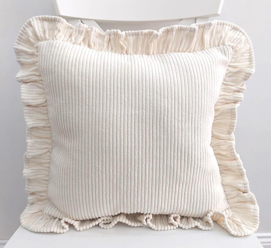 Soft Velvet Pillow With Frill - Velvet Frill Pillow - Exclusive Pillows ...