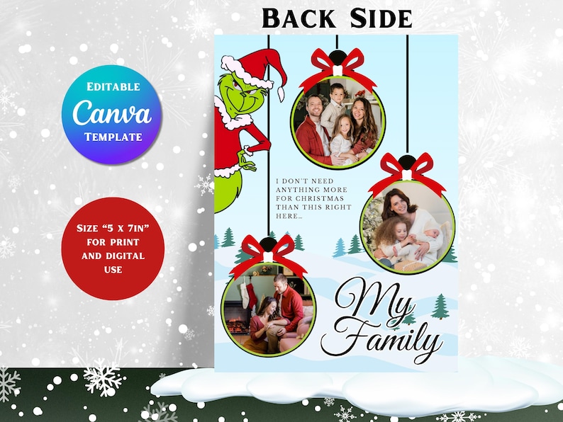 Editable Grinchmas Holiday Photo Card | Festive Christmas Photography ...