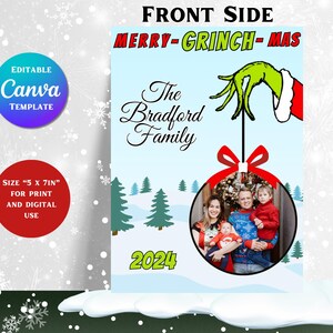 Editable Grinchmas Holiday Photo Card | Festive Christmas Photography ...
