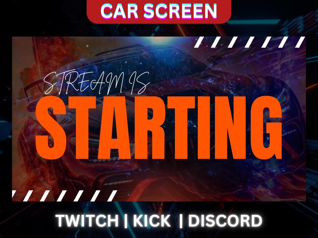 Twitch Sports Car Stream Package | Animated Car Stream Overlays ...