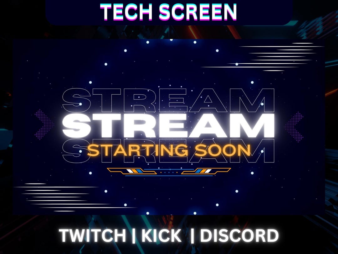 Tech Animated & Static Twitch Overlay Pack | 30 Twitch Panels | Instant ...