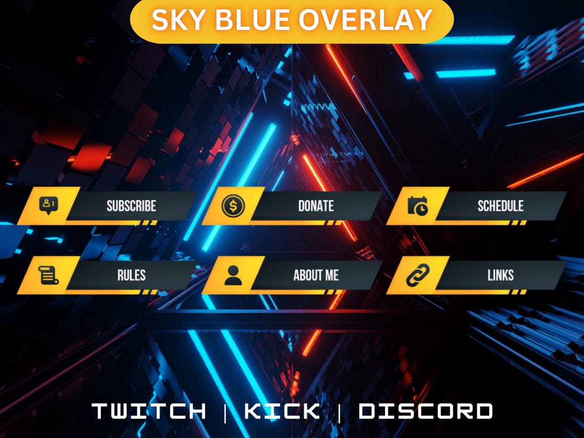 Static Twitch Overlays | Background Screen | Webcam Frame | Twitch ...