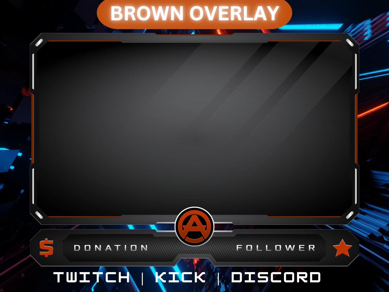Brown Streaming Overlay Bundle | Twitch Overlay Kit | Static Stream ...