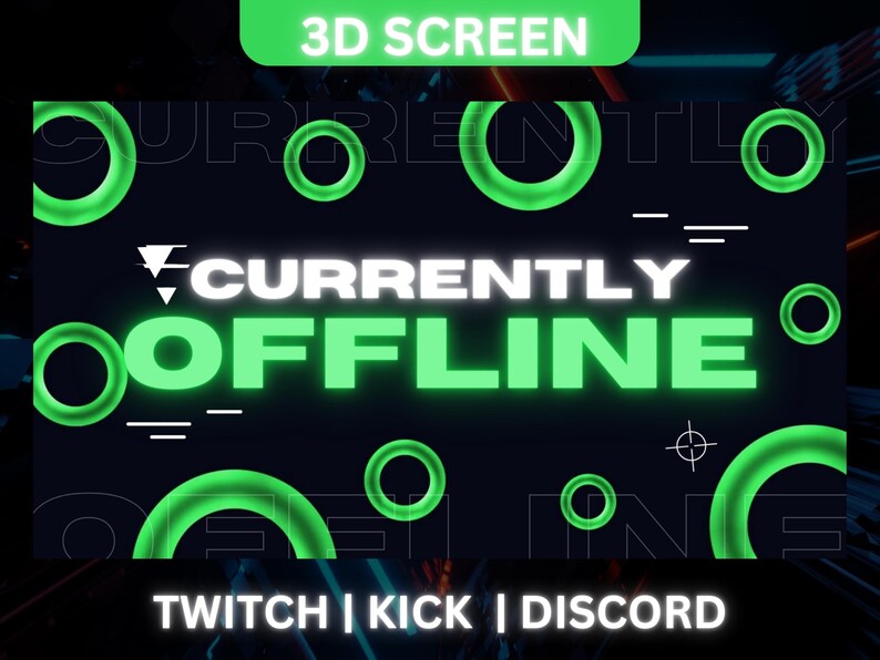 3D Green Animated Stream Package - Overlay for Twitch, Kick & Youtube ...