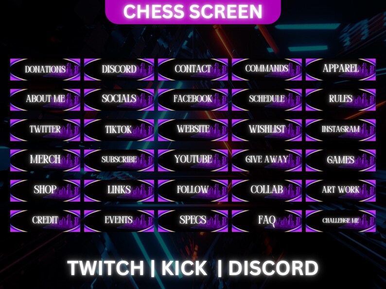 Chess Animated Twitch Overlay - Complete Stream Package - Made for ...