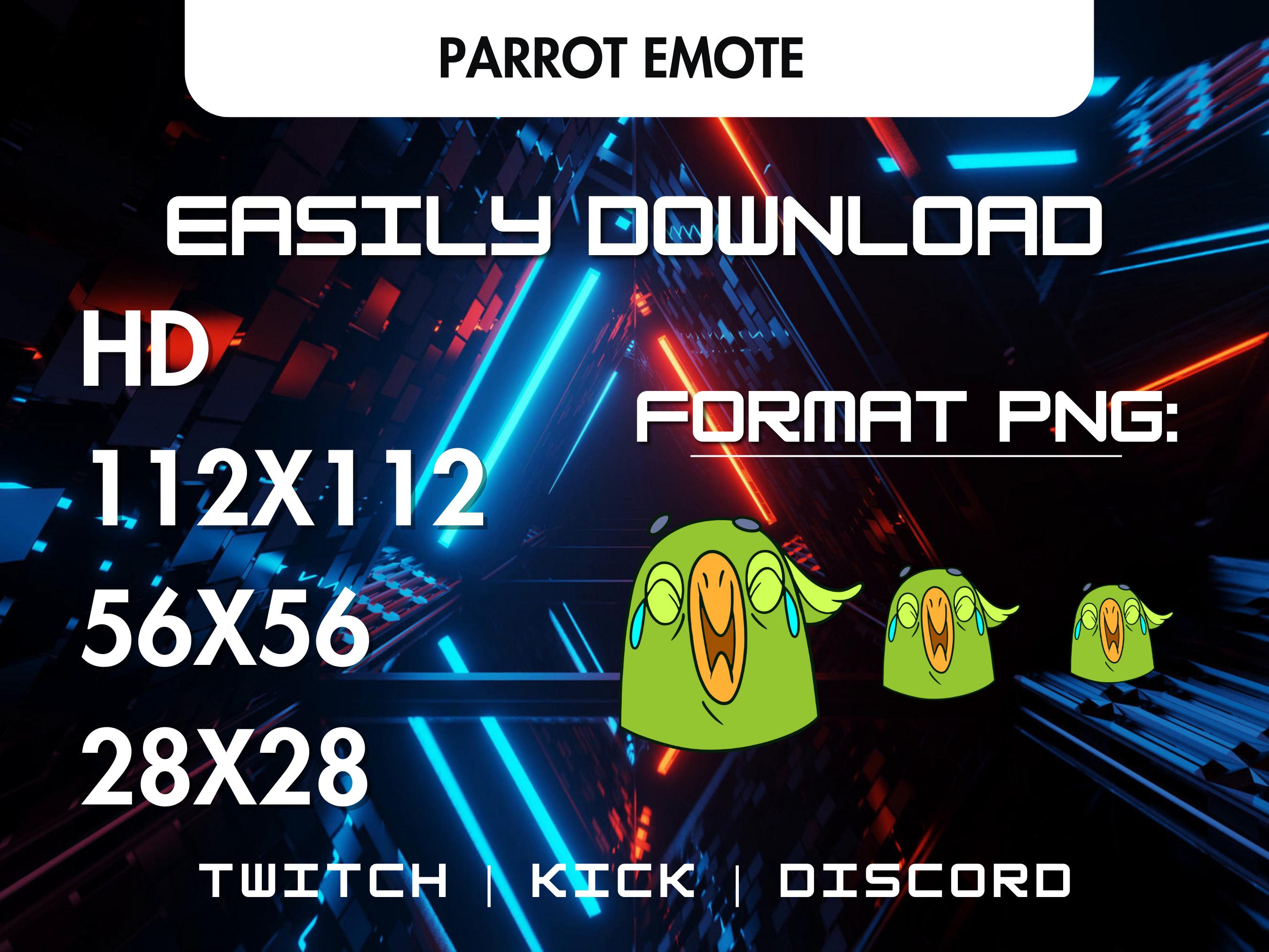 6 Twitch Parrot Emotes Bundle | Instant Digital Download | Twitch ...
