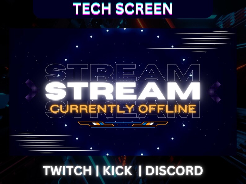 Tech Animated & Static Twitch Overlay Pack | 30 Twitch Panels | Instant ...