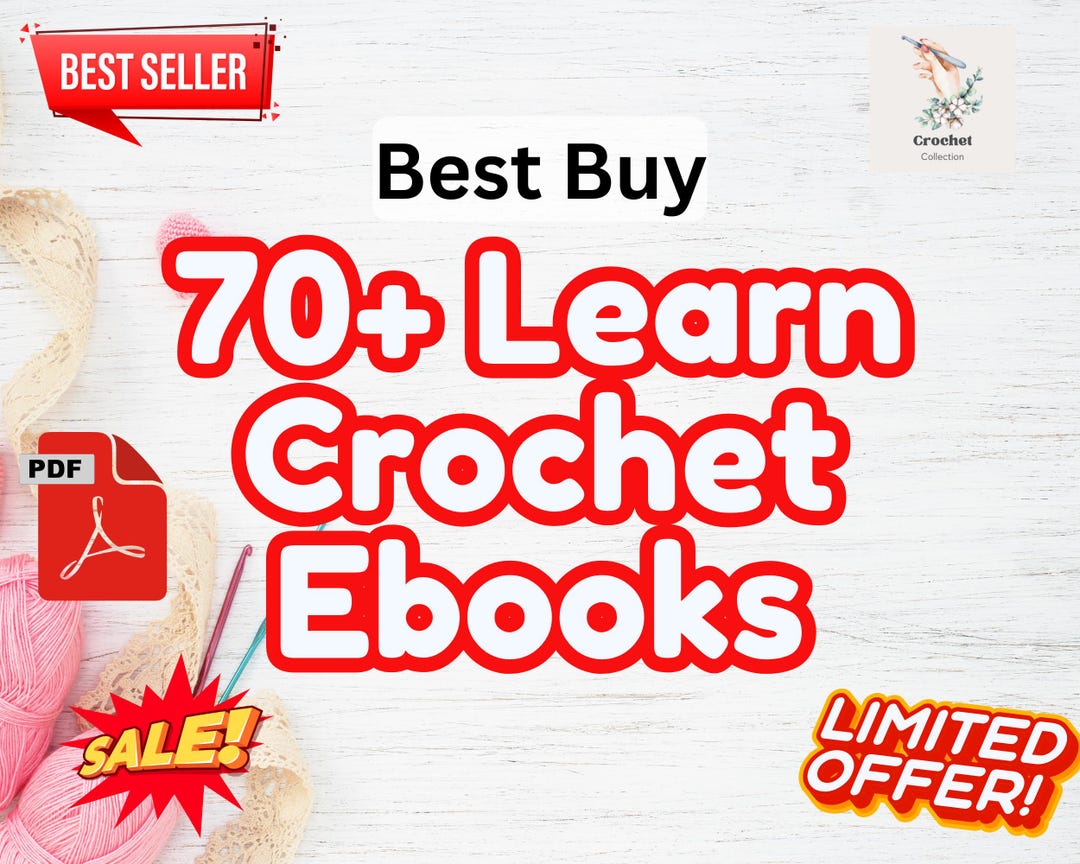 70+ Learn Crochet Ebooks, Crochet Book, Crochet Pattern Bundle, Crochet ...
