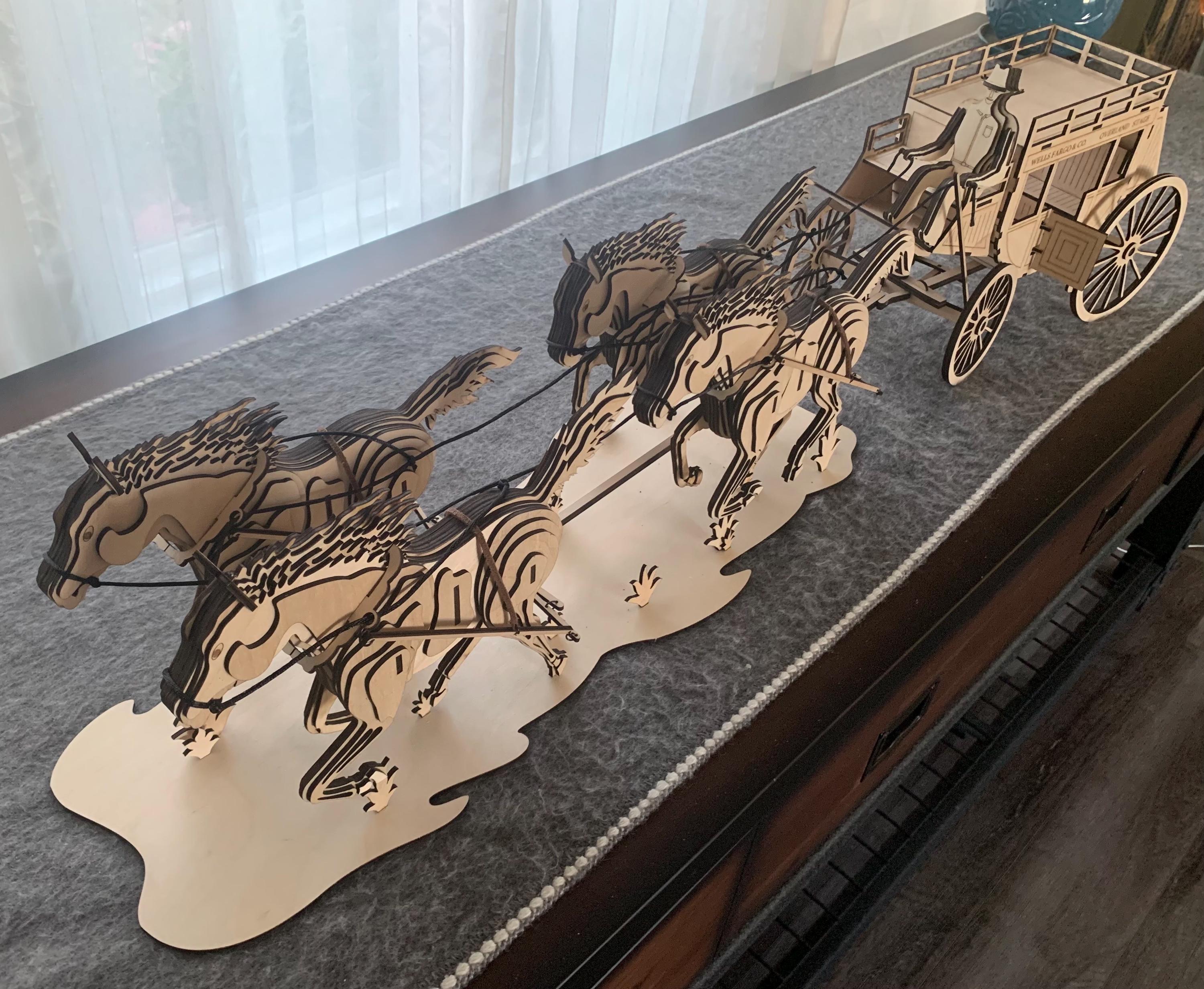 Wells Fargo Stagecoach With 4 Horses and Complete Harness. - Etsy