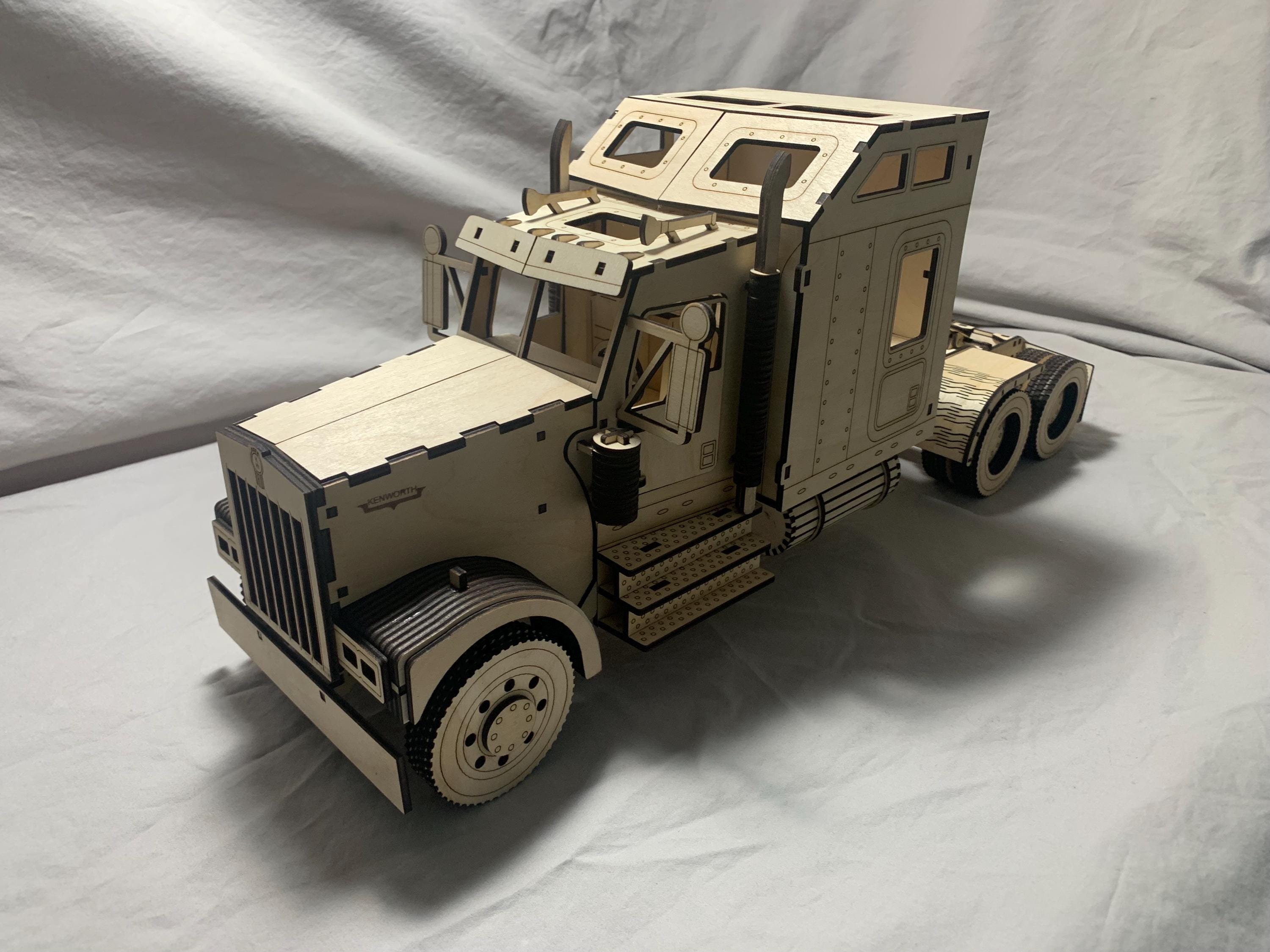 Kenworth W900L Semi Tractor With Sleeper Cab. Laser Cut File ...