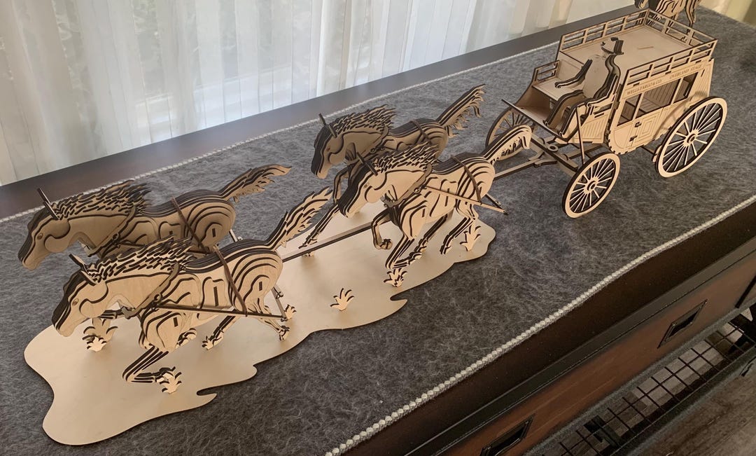 Wells Fargo Stagecoach With 4 Horses and Complete Harness. - Etsy