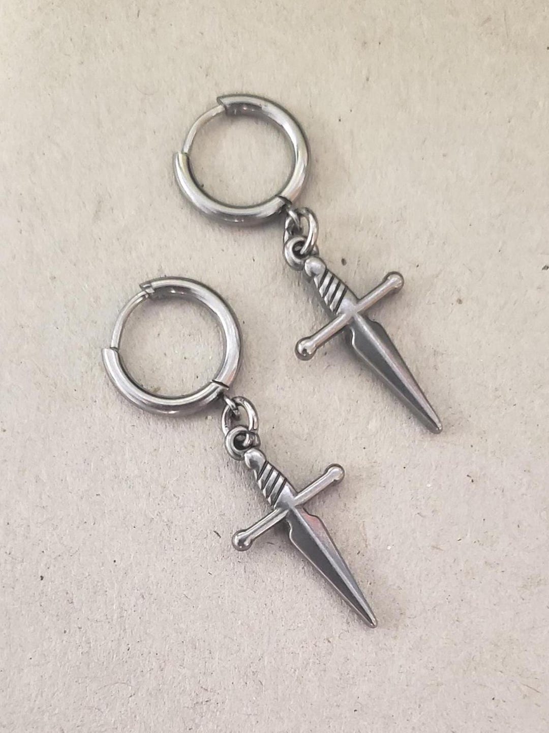 Dagger Earrings | Stainless Steel, Unisex - Etsy