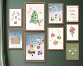 Christmas Flower Printable Gallery Wall Art Mega Bundle, Set of 27 Xmas ...