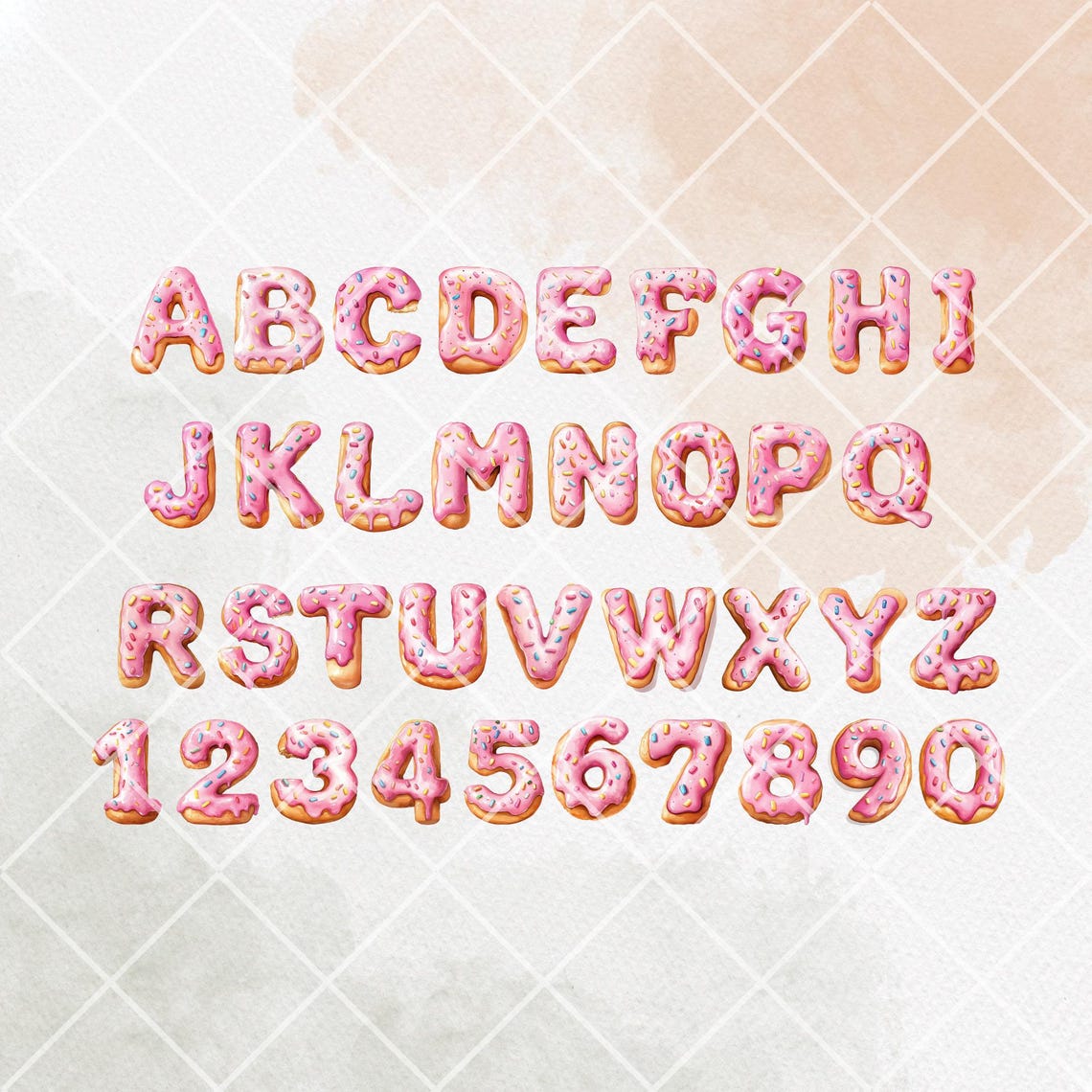 Chocolate Alphabet Clipart Bundle: Dessert Font PNG (digital Download ...
