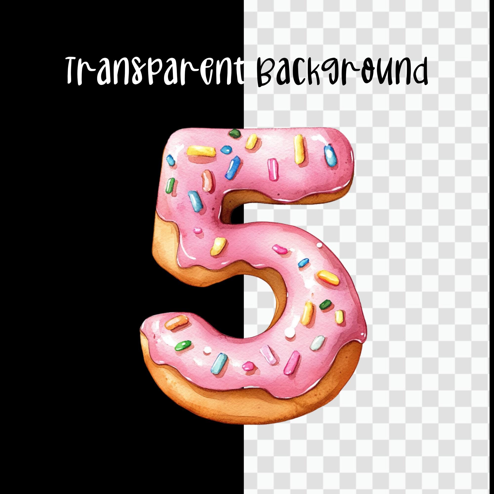 Pink Donut Letter Clipart: Frosted Alphabet PNG (digital Download) - Etsy