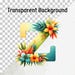 Tropical Floral Alphabet Clipart: PNG Watercolor Letters (digital ...
