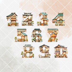 Japanese Storefront Alphabet Clipart: Vintage Kanban Letters (PNG) - Etsy