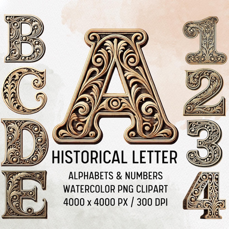 Historical Typography, Vintage Lettering PNG Designs, Retro Font, Old ...